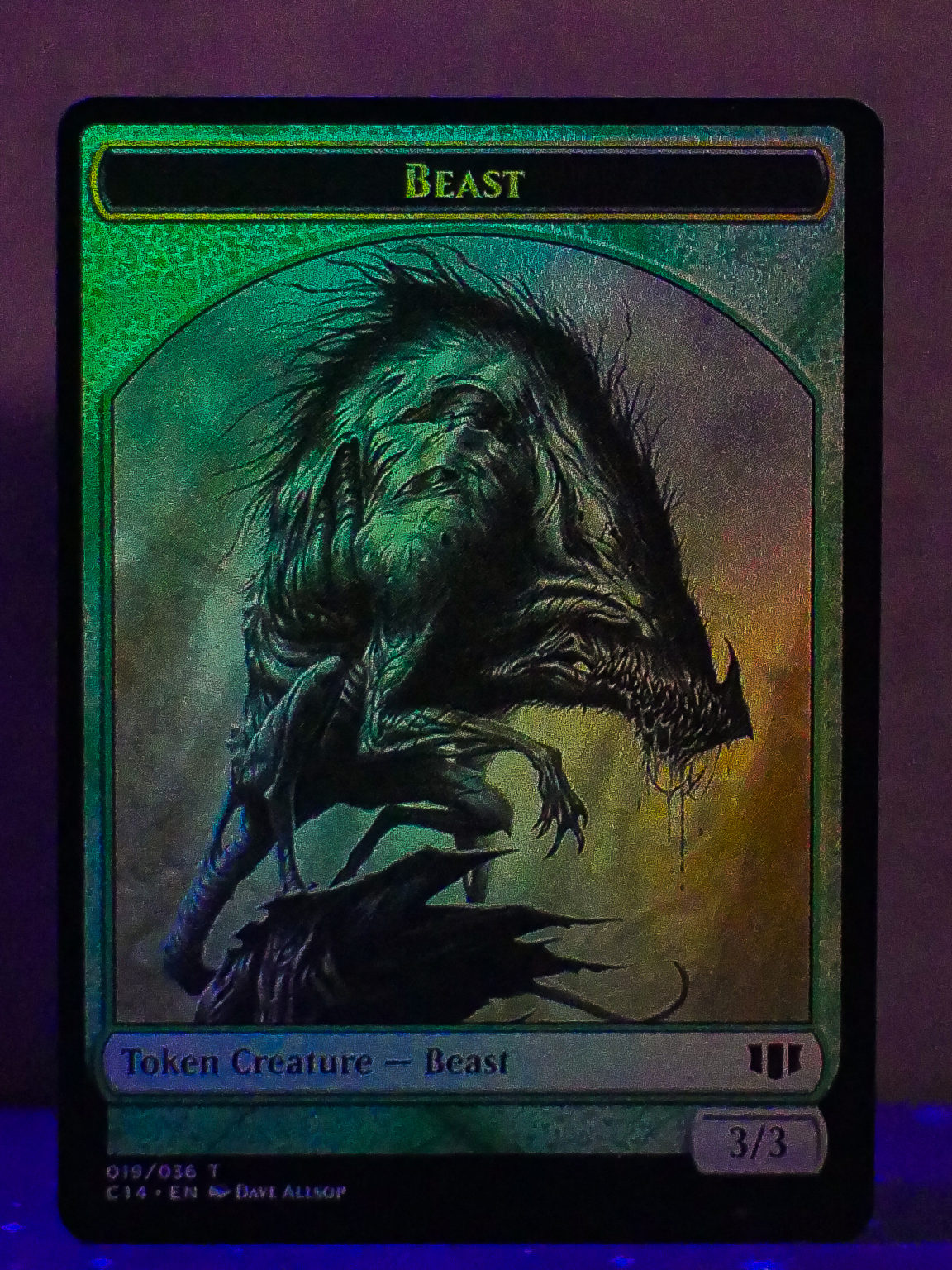 Elemental//Beast Magic the Gathering Token
