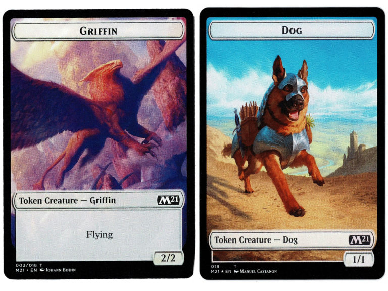 Dog//Griffin Magic the Gathering Token