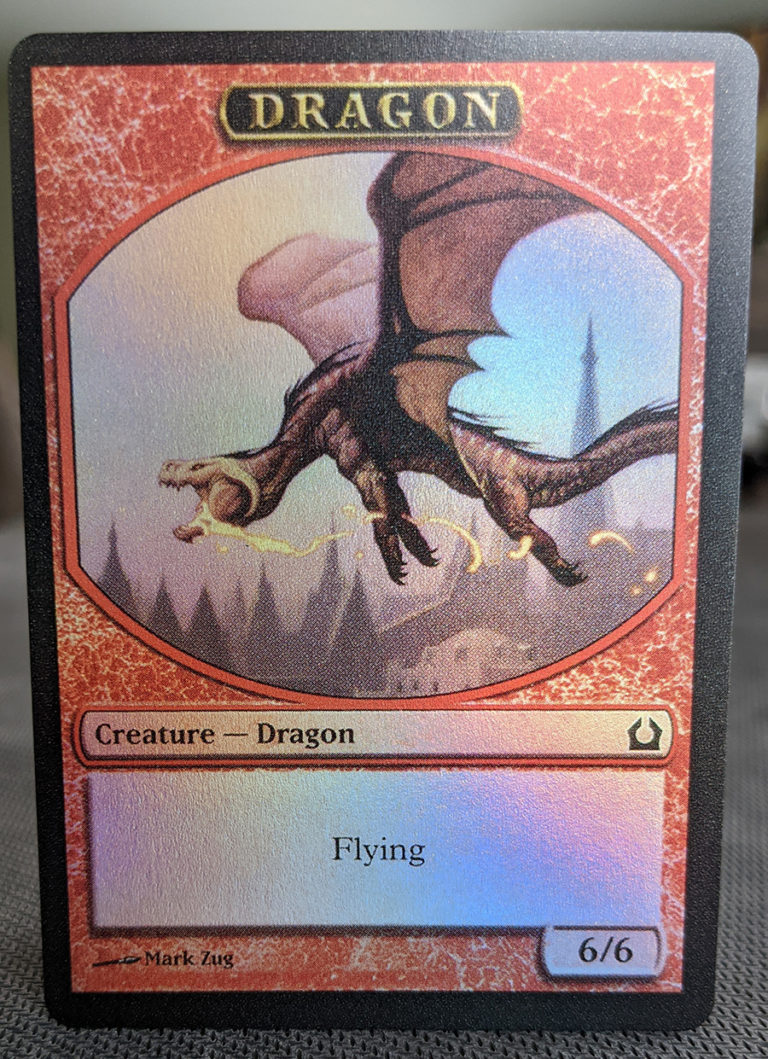 FOIL TOKEN Dragon from Return to Ravnica Magic the Gathering MTG Proxy Card