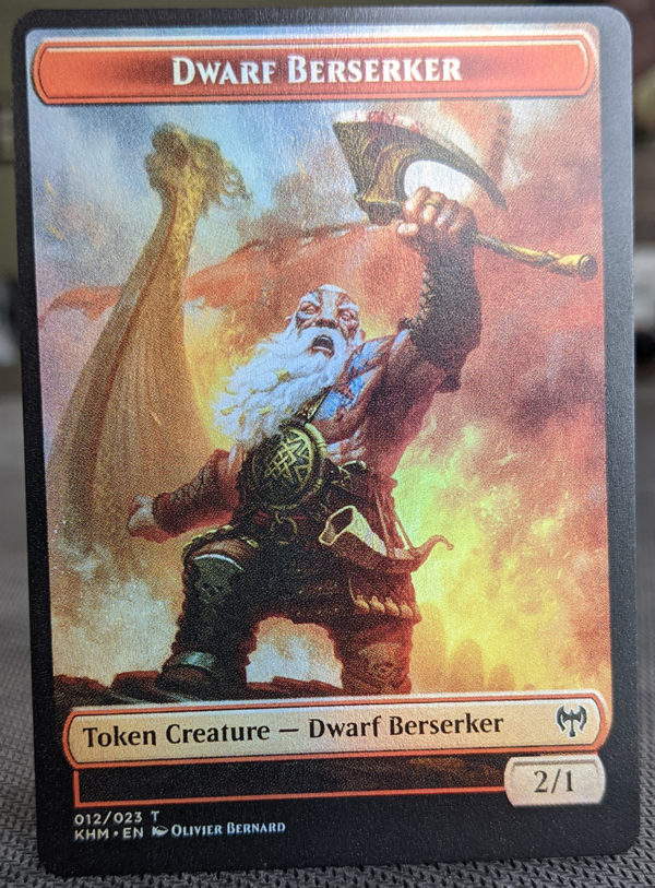 FOIL TOKEN Dwarf Berserker // Koma’s Coil Double-sided from Kaldheim ...