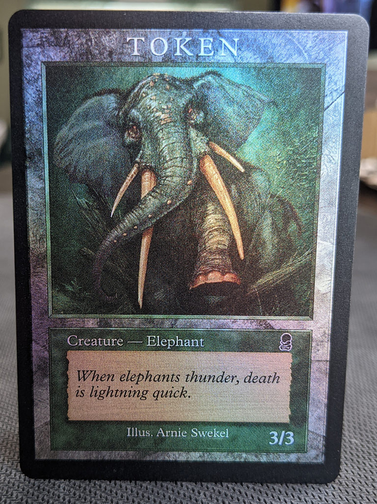 FOIL TOKEN Elephant from Odyssey Magic the Gathering MTG Proxy Card