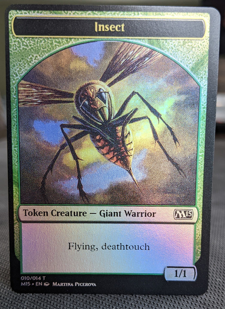 FOIL TOKEN Insect from Magic 2015 Magic the Gathering MTG Proxy Card