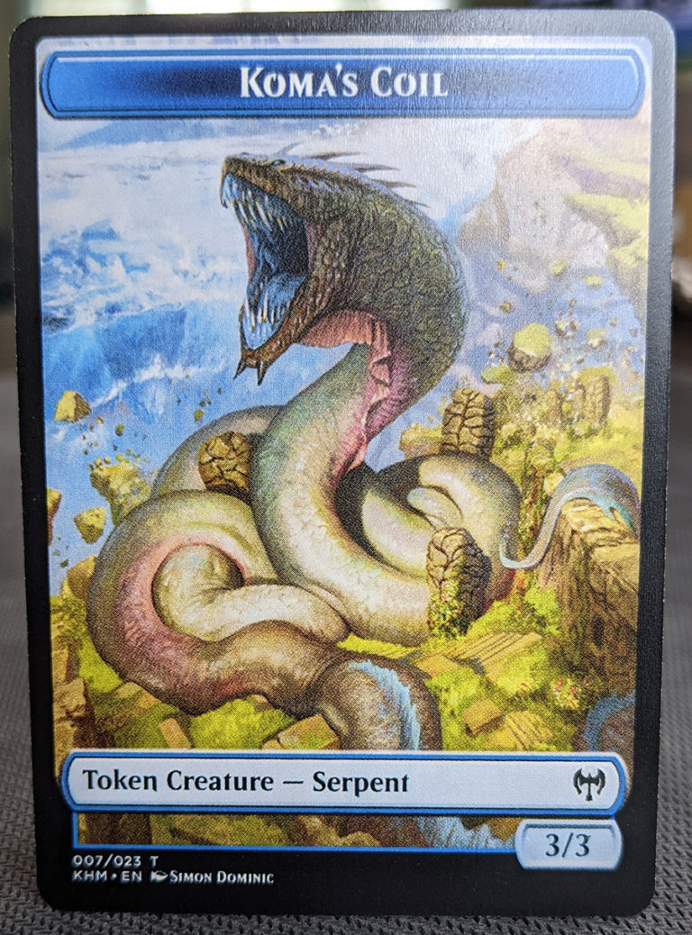 Elf Warrior//Koma's Coil Magic the Gathering Token