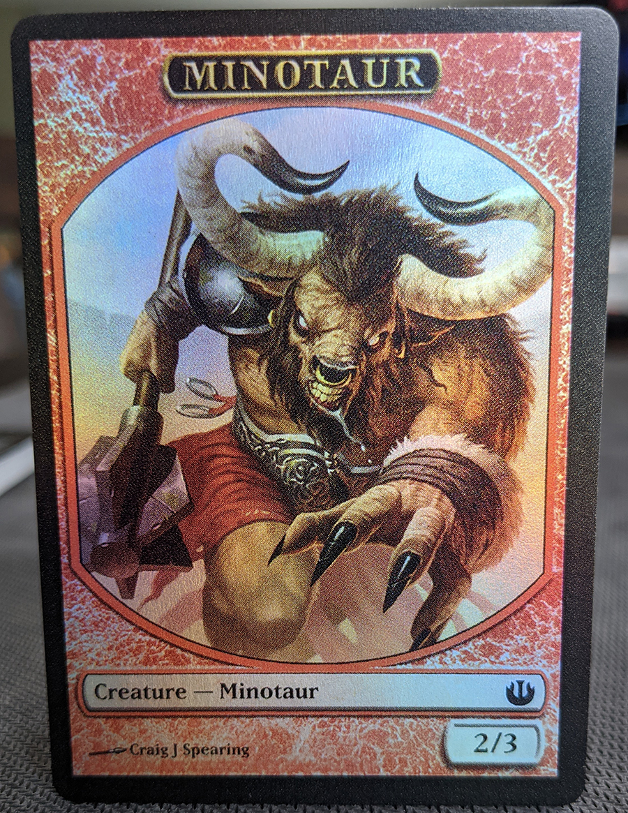FOIL TOKEN Minotaur from Lunar New Year’s Promo Magic the Gathering MTG ...