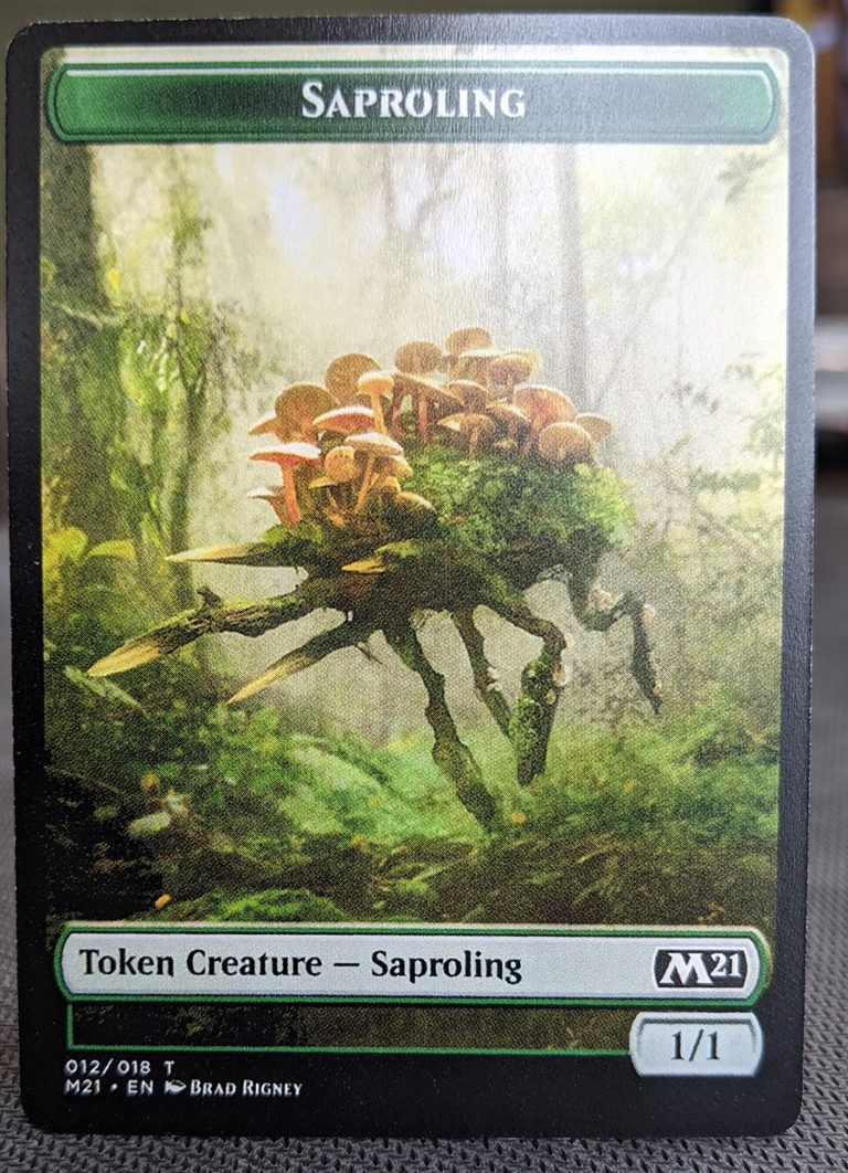 Dog//Saproling Magic the Gathering Token