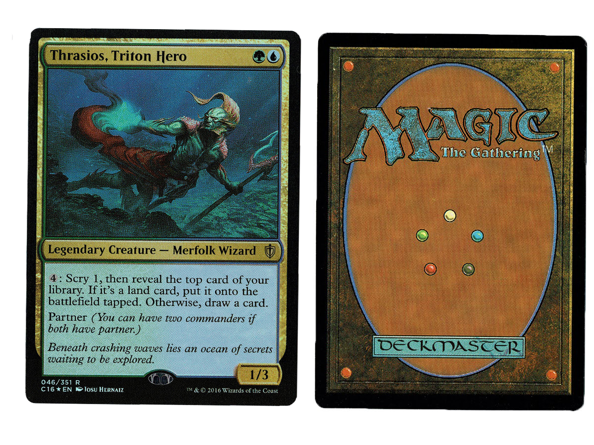FOIL Thrasios, Triton Hero from Commander 2016 Magic the Gathering MTG ...
